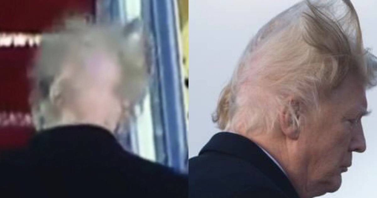 Viral video shows just how bald U.S. president Donald Trump really is ...